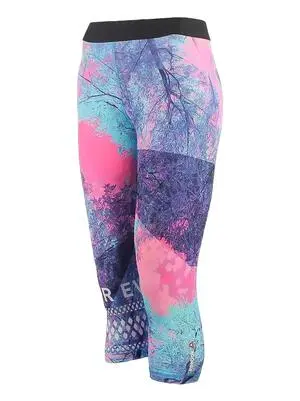 REEBOK One Series Crossfit Tree-print Cropped Leggings - Blue