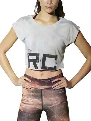 REEBOK Spray Dye Crop T-shirt - Grey