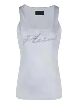 Philipp Plein Logo-embroidered Tank Top - Grey