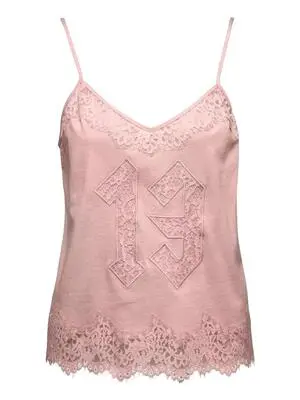 PUMA Lace-trimmed Top - Pink