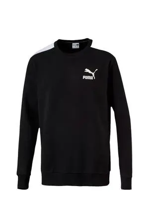 PUMA Logo Crew-neck Sweatshirt - Black