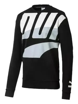 PUMA Loud Pack Crew-neck Long-sleeve T-shirt - Black