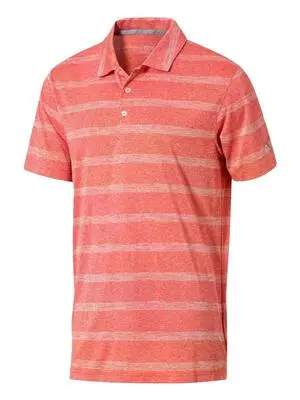 PUMA Striped Polo Shirt - Red