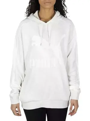 PUMA Long-sleeve Hoodie With Logo Detail - White
