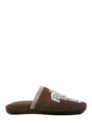 Versace Jacquard Medusa Slippers - Brown