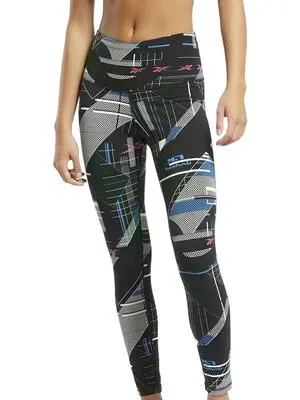 REEBOK Top-stitching Leggings - Black