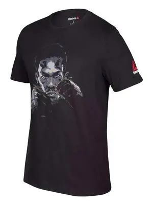 REEBOK Fighter-graphic T-shirt - Black
