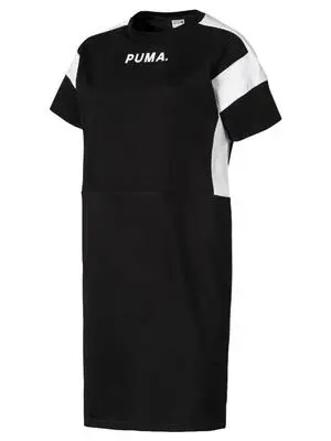 PUMA Logo-detail Midi Dress - Black