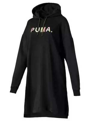 PUMA Hooded Long-sleeved Dress - Black