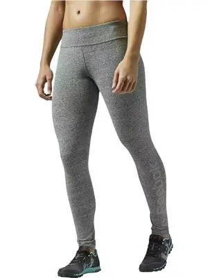 REEBOK Logo-lettering Leggings - Grey
