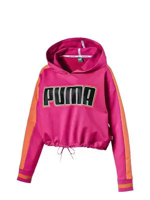 PUMA Cropped Logo Hoodie - Pink