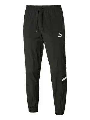 PUMA Logo-pirnt Track Pants - Black