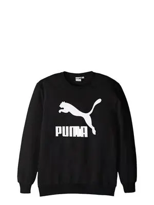PUMA Logo-print Crew-neck Sweatshirt - Black