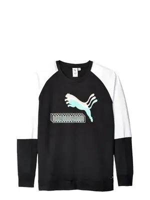 PUMA Crewneck Logo-print Sweatshirt - Black