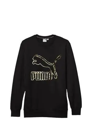 PUMA Logo-print Crew-neck Sweatshirt - Black