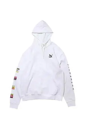 PUMA Hooded Pullover Sweatshirt - White