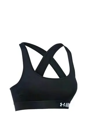 Under Armour Crossback Sports Logo Detail Bra - Black