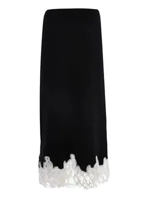 Fabiana Filippi Lace Trim Skirt - Black