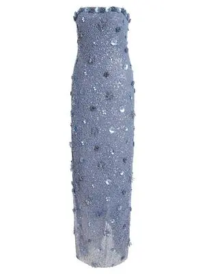 Simkhai Serafina Sequined Gown - Light Blue