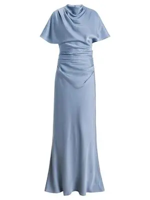 Simkhai Annibelis Draped Satin Gown - Light Blue