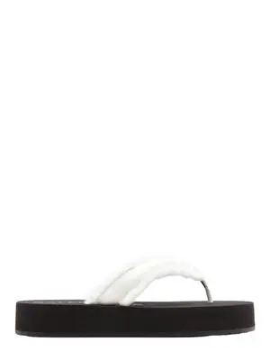 Balenciaga Silk-trimmed Platform Flip Flop - Black/white