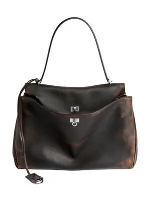 Balenciaga Rodeo Large Leather Top Handle Bag - Brown