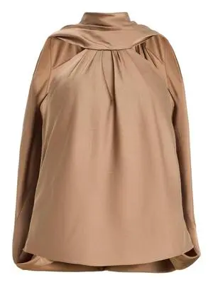 Simkhai Satin Cape Top - Tan