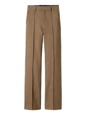 NILI LOTAN Etoile Wool Flared Pants Brown