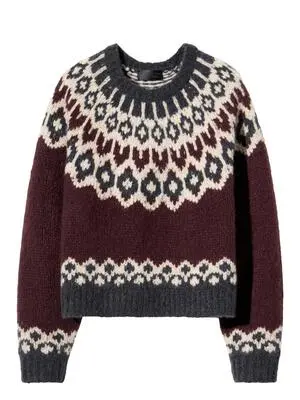 NILI LOTAN Isaline Fair Isle Cashmere Sweater