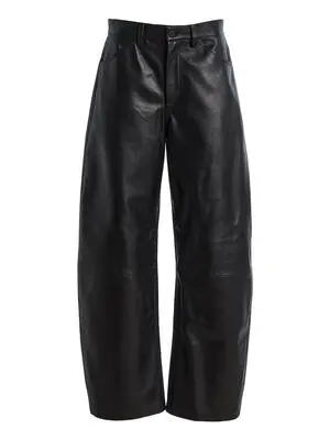 NILI LOTAN Leather Wide-Leg Trousers