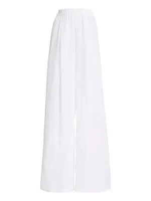 Michael Kors Linen Crepe Wide-leg Pants - White
