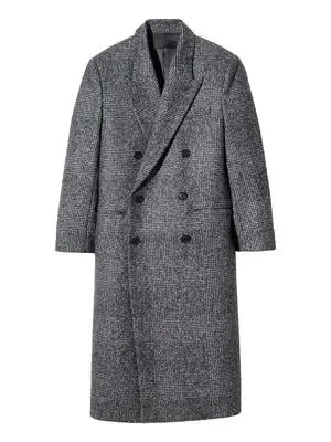 NILI LOTAN Edmont Wool-blend Long Coat - Black/white
