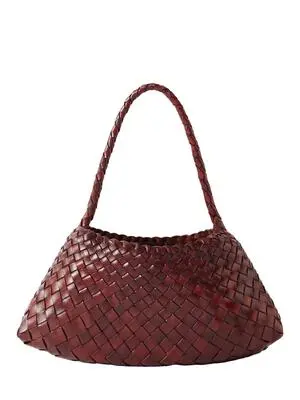 Dragon Diffusion Rosanna Mini Woven Leather Tote - Red