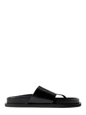 A.emery Imara Croc-effect Leather Sandals - Black