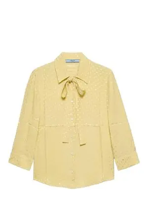 PRADA Polka-Dot Satin Shirt