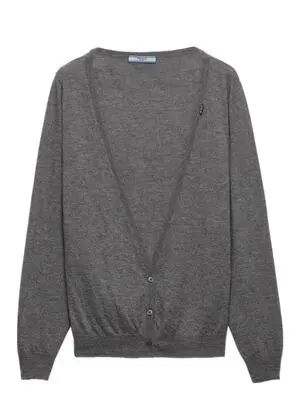 Prada Cashmere Cardigan - Slate Gray