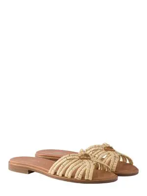 Prada Crochet Slides - Neutral