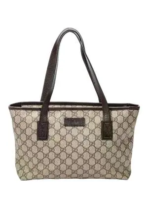 Gucci Small Monogram-pattern Tote Bag - Neutrals