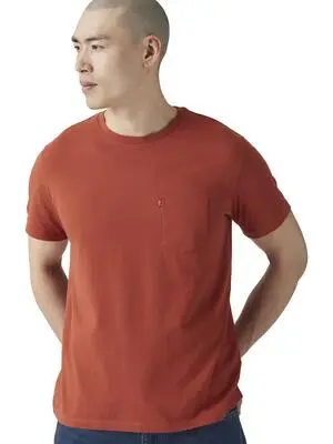 LEVI'S Classic Pocket T-shirt Red Paint