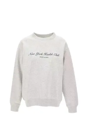 SPORTY & RICH Printed Crewneck Sweatshirt - Grey