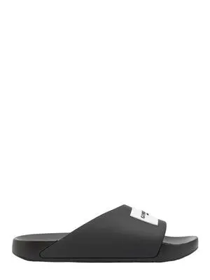 Givenchy Logo Rubber Sliders - Black