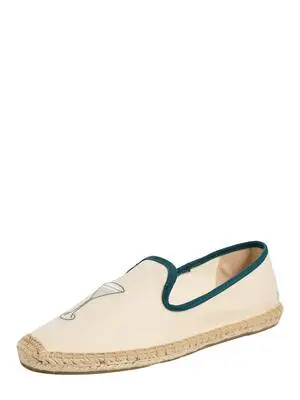 Soludos The Smoking Espadrilles - Ivory/green