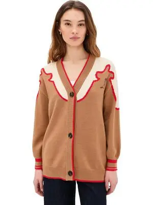 NEVER FULLY DRESSED Cowgirl Martha Cardigan - Brown