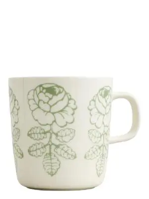 Marimekko Oiva Vihkiruusu Mug - White/sage