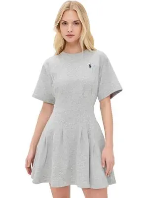 Polo Ralph Lauren Crew Neck Mini Dress - Cobblestone Heather