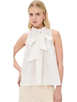 CAROLINE CONSTAS Addy Sleeveless Tie Blouse