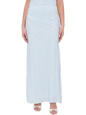 SEVEN WONDERS Dania Low Waist Maxi Skirt - Blue Stripe