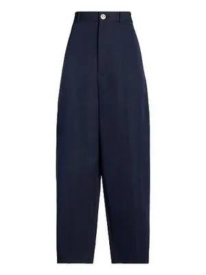 Sandro Wide-leg Cotton And Acetate Blend Pants - Midnight Blue