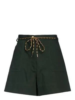 Sandro Cotton Canvas Shorts - Green