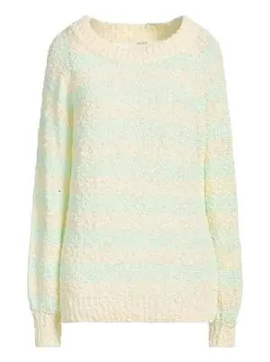 VICOLO Intarsia-knit Striped Sweater - Green